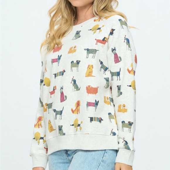 Sm Wardrobe | Tops | Cartoon Dogs Sweatshirt | Poshmark